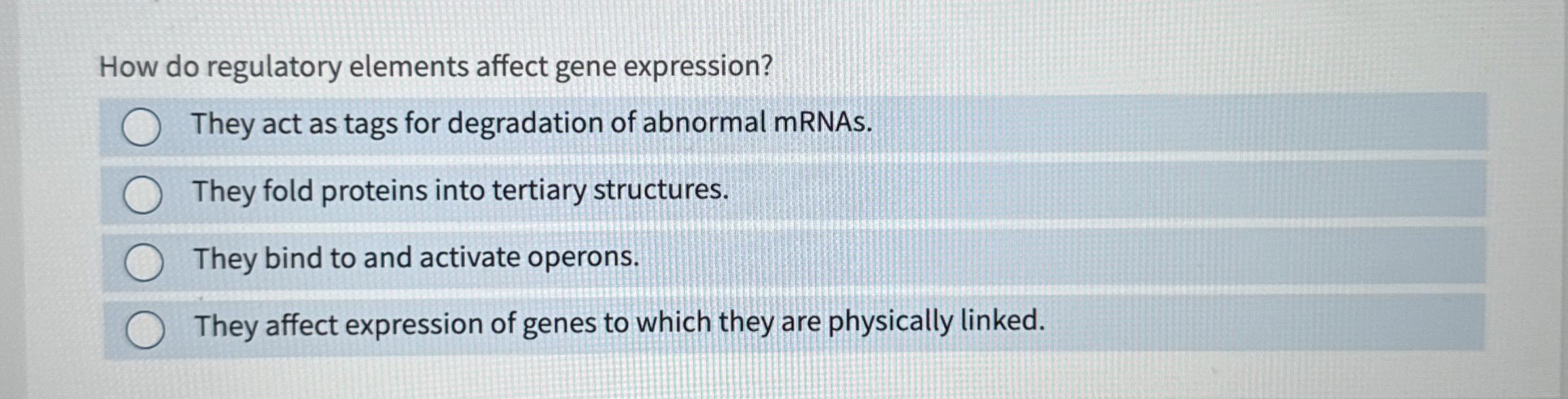 Solved How do regulatory elements affect gene | Chegg.com