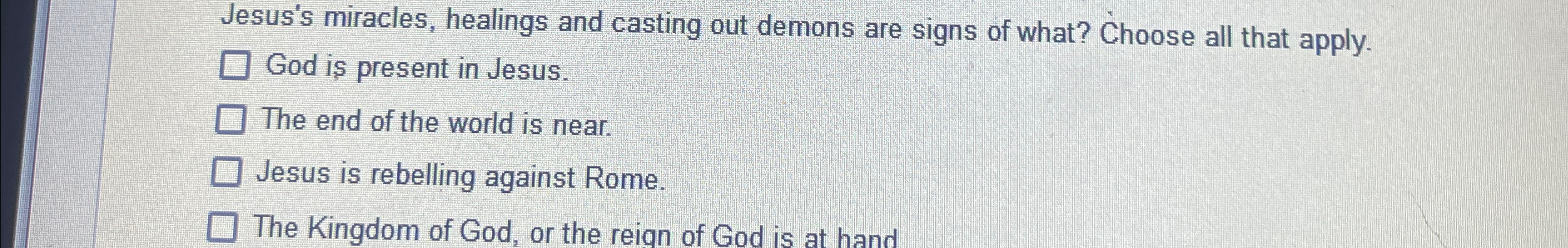 Solved Jesus's miracles, healings and casting out demons are | Chegg.com