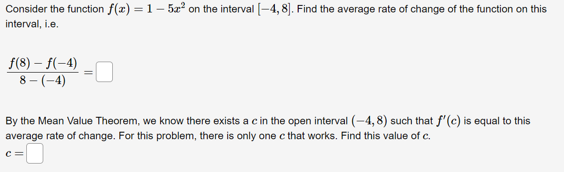 Solved Consider the function f(x)=1-5x2 ﻿on the interval | Chegg.com