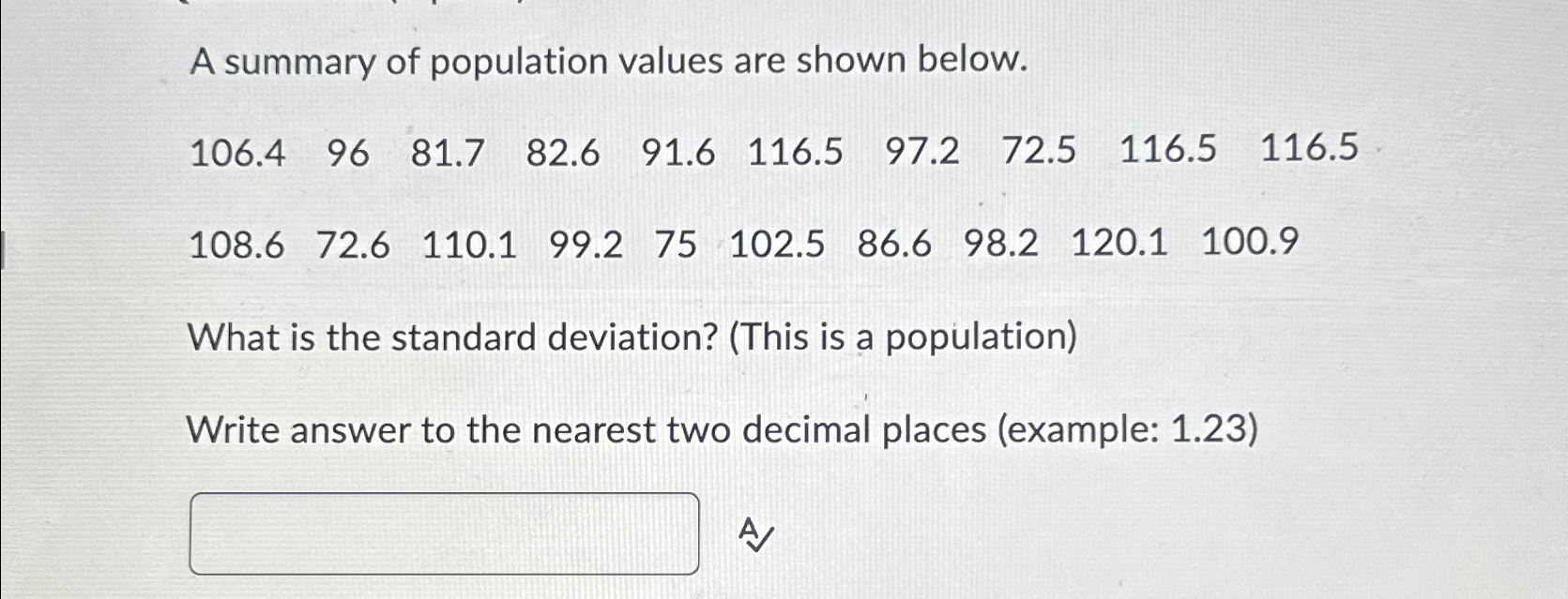 Solved A summary of population values are shown | Chegg.com