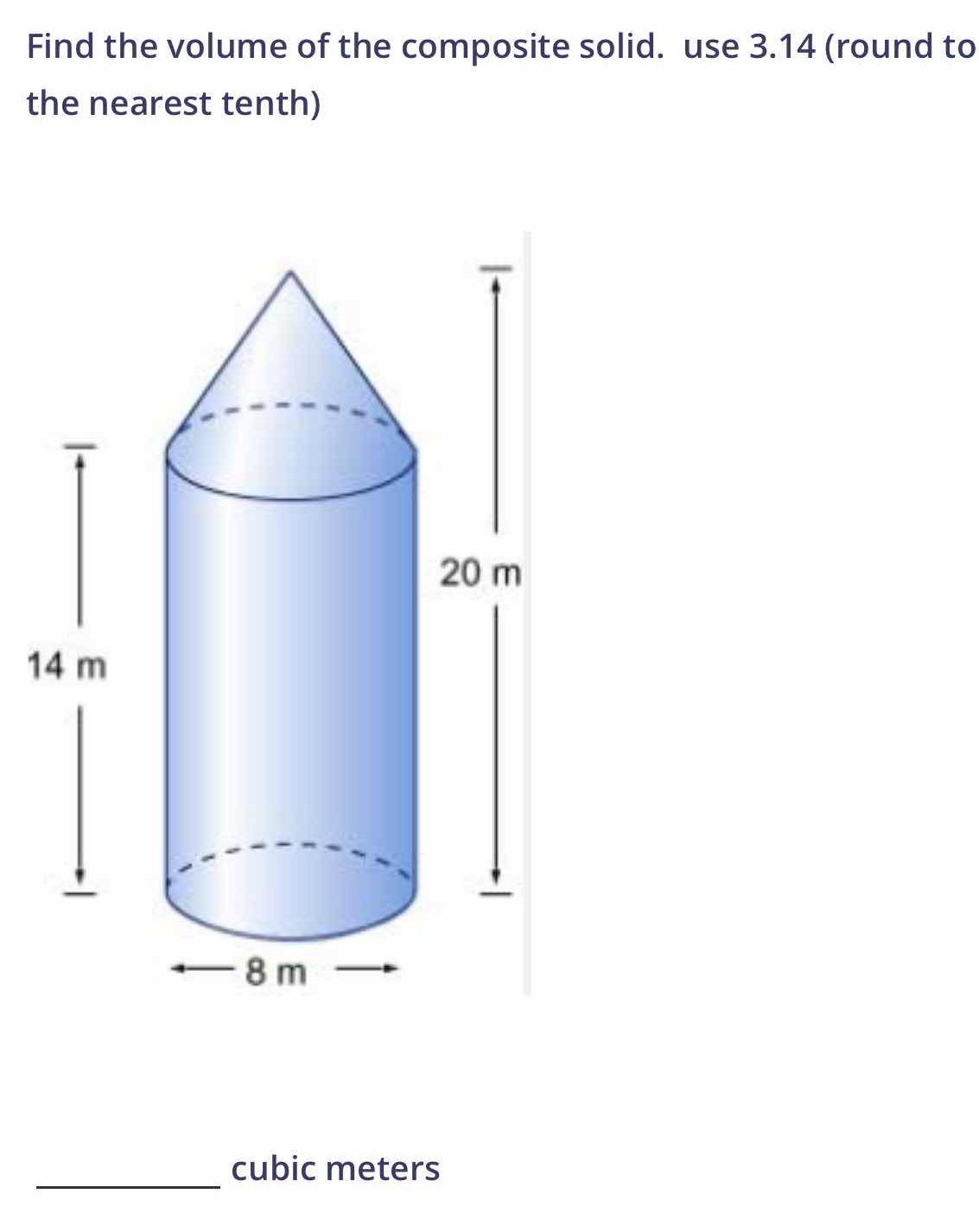 Solved Find the volume of the composite solid. use | Chegg.com