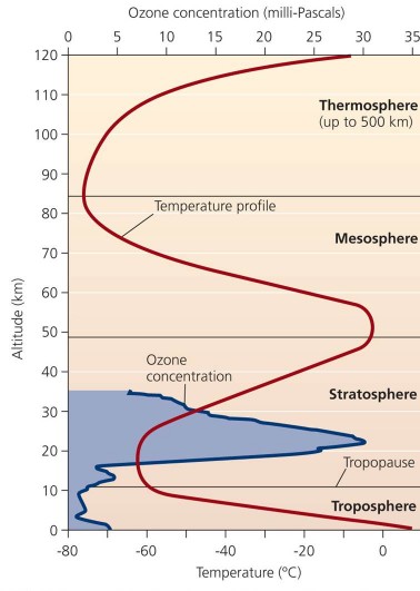 Solved What does this graph show about the stratosphere?Air | Chegg.com