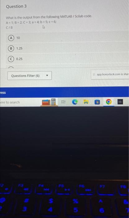Solved What is the output from the following MATLAB / Scilab | Chegg.com Solved What is the output from the following MATLAB / Scilab | Chegg.com