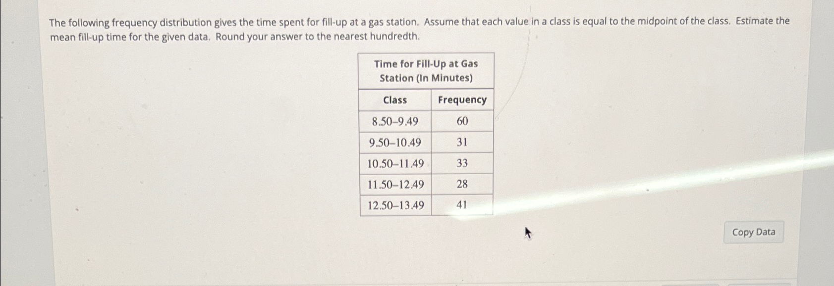 Solved The following frequency distribution gives the time | Chegg.com