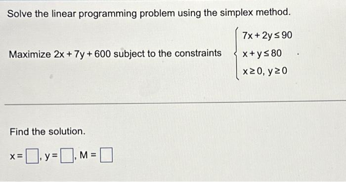 Solve the linear programming problem using the | Chegg.com