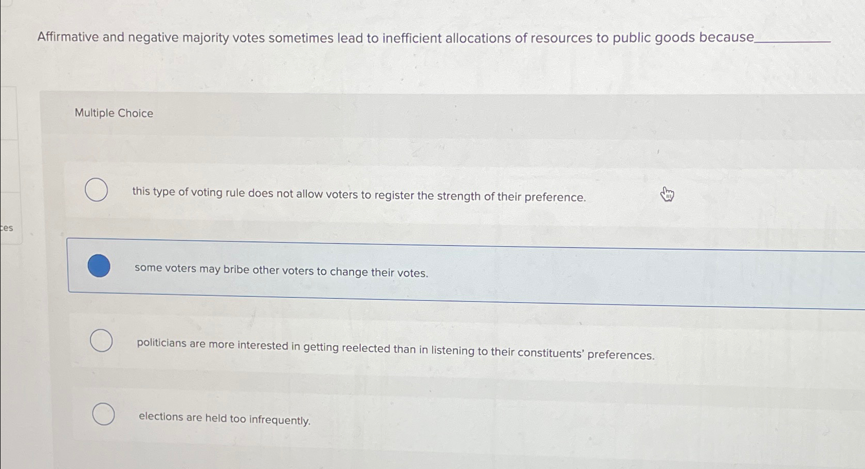 Solved Affirmative and negative majority votes sometimes | Chegg.com