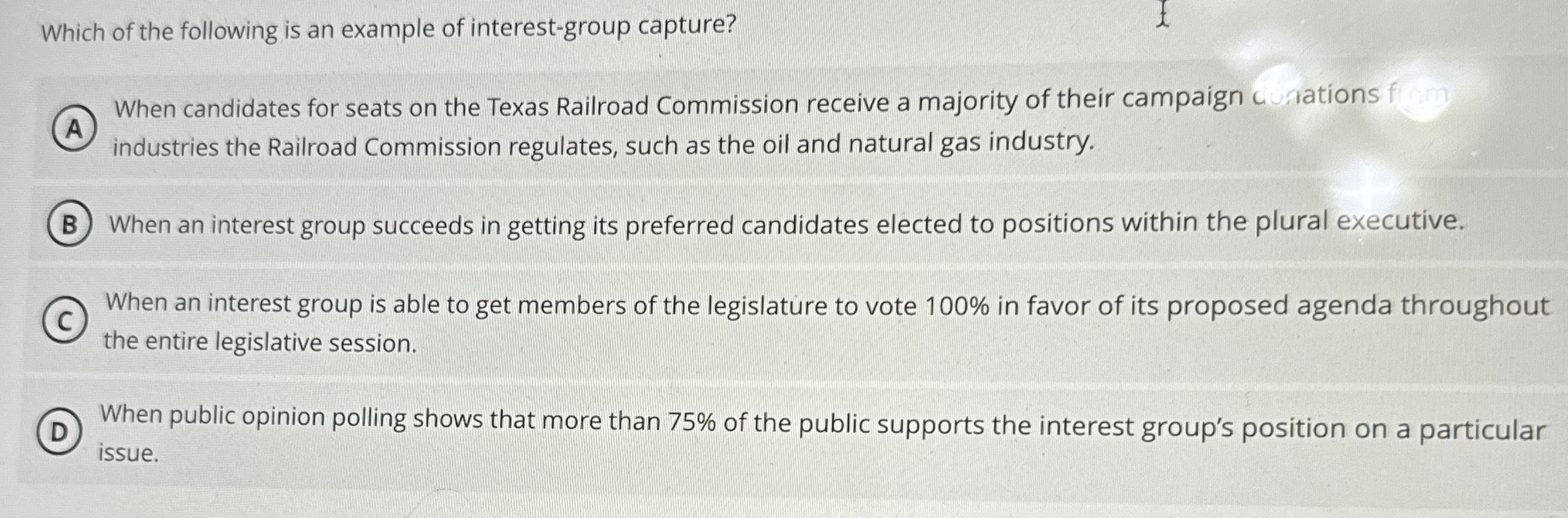 Solved Which of the following is an example of | Chegg.com