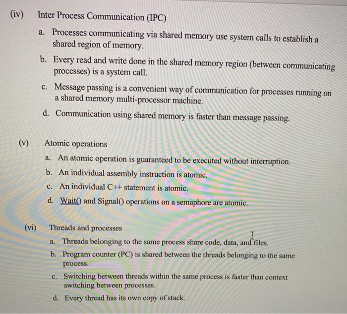 Solved Inter Process Communication (IPC) a. Processes | Chegg.com