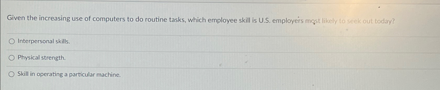Solved Given the increasing use of computers to do routine | Chegg.com