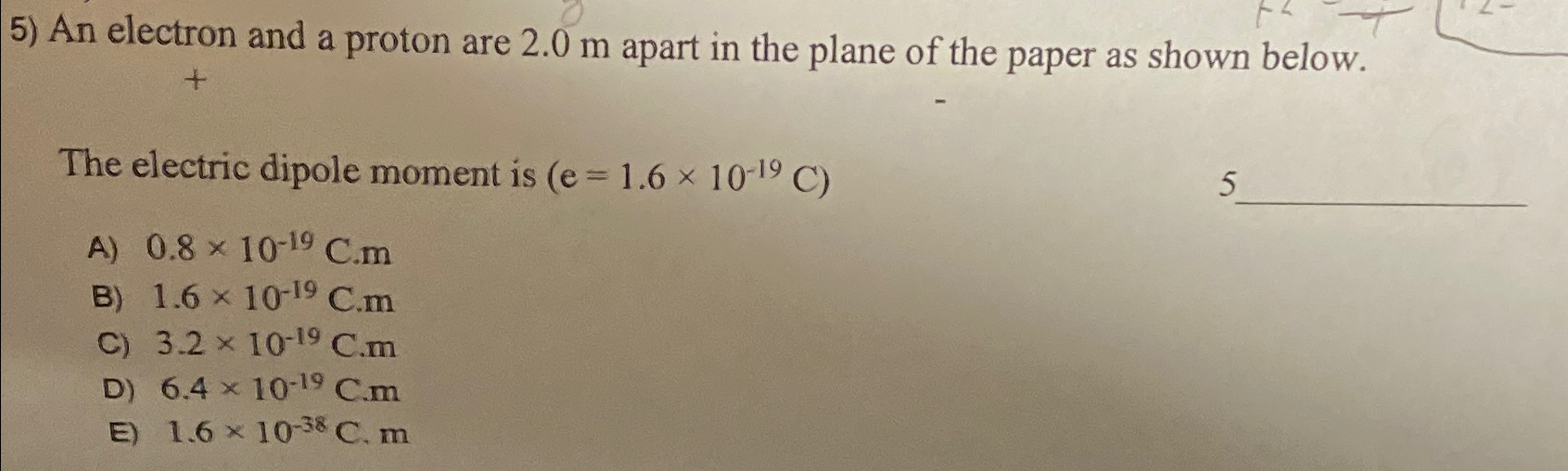 Solved An electron and a proton are 2.0m ﻿apart in the plane | Chegg.com