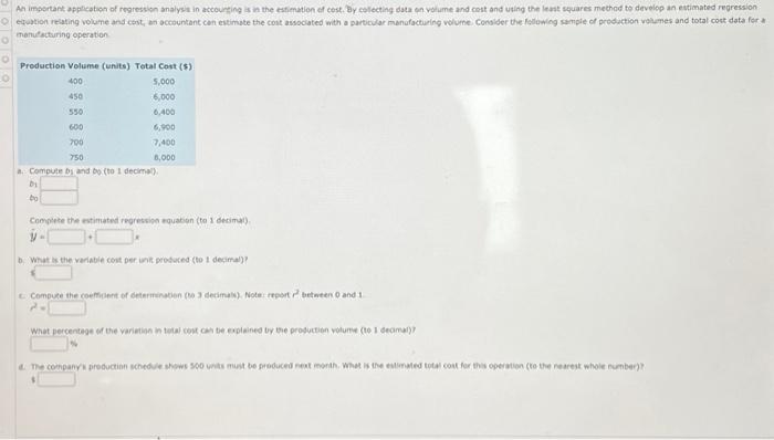Solved manulacturing operation. a. Compute bi and bo (to 1 | Chegg.com