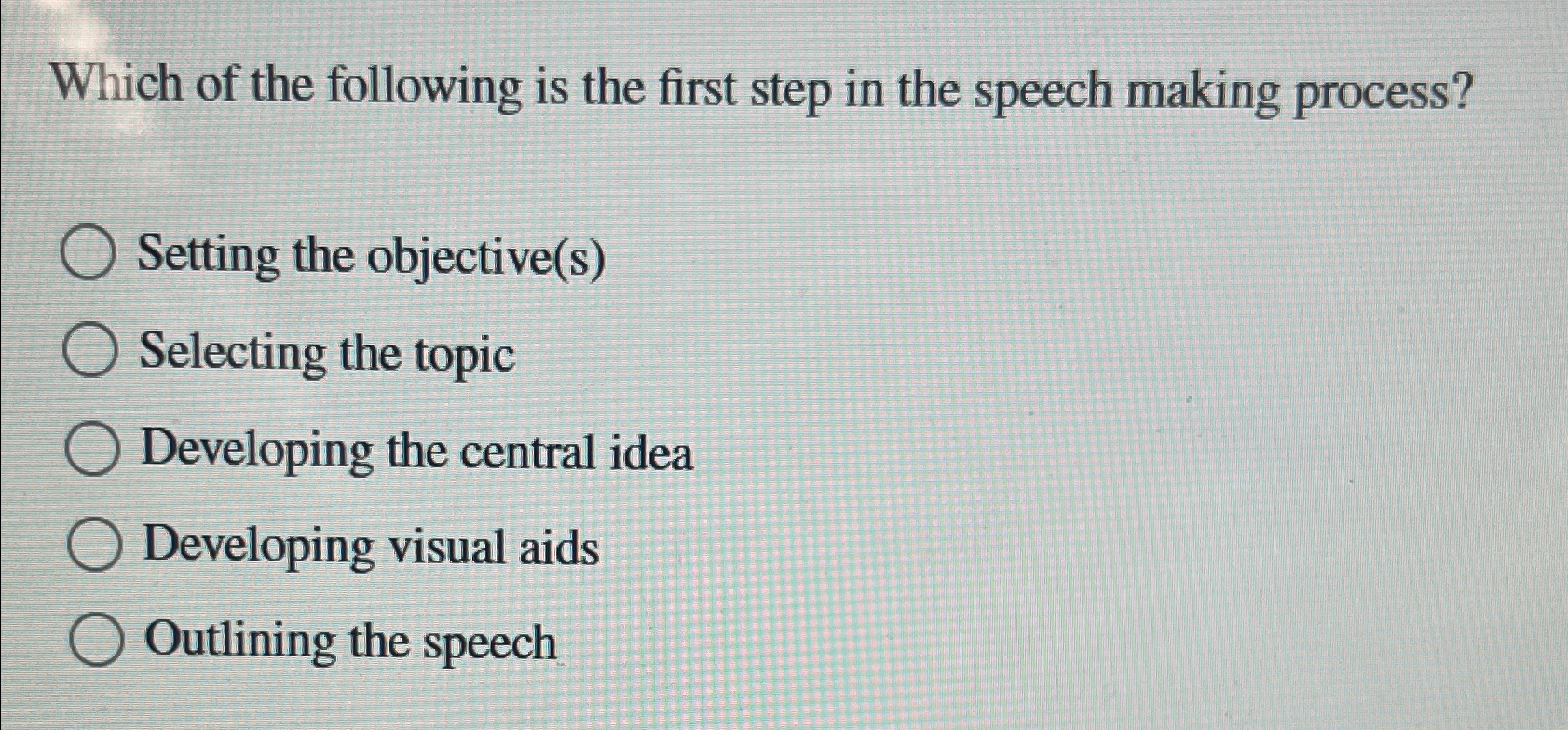 Solved Which of the following is the first step in the | Chegg.com