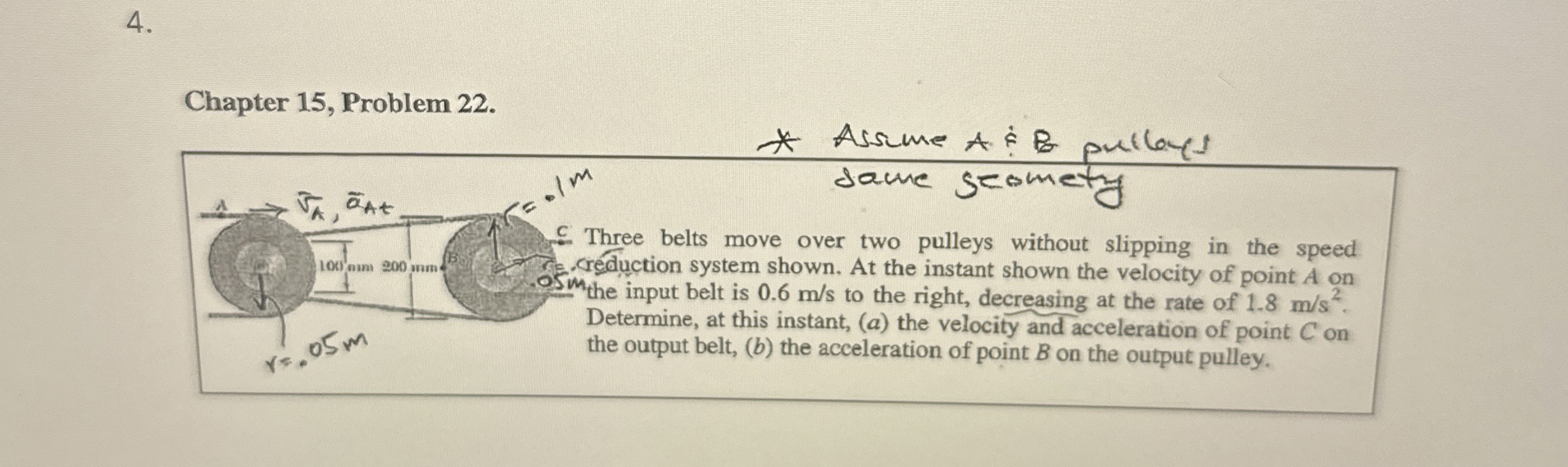 Solved Chapter 15, ﻿Problem 22.AsUme A And B pullys have the | Chegg.com