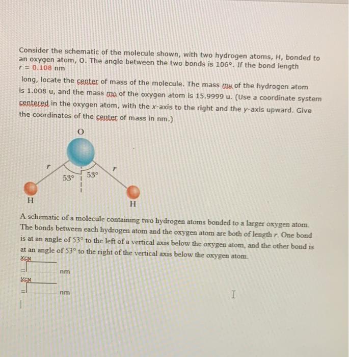 Solved Consider the schematic of the molecule shown, with | Chegg.com