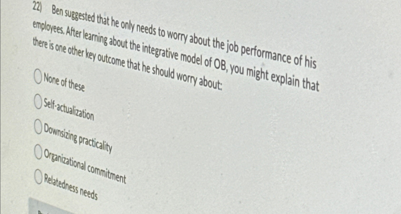 Solved Ben suggested that he only needs to worry about the | Chegg.com