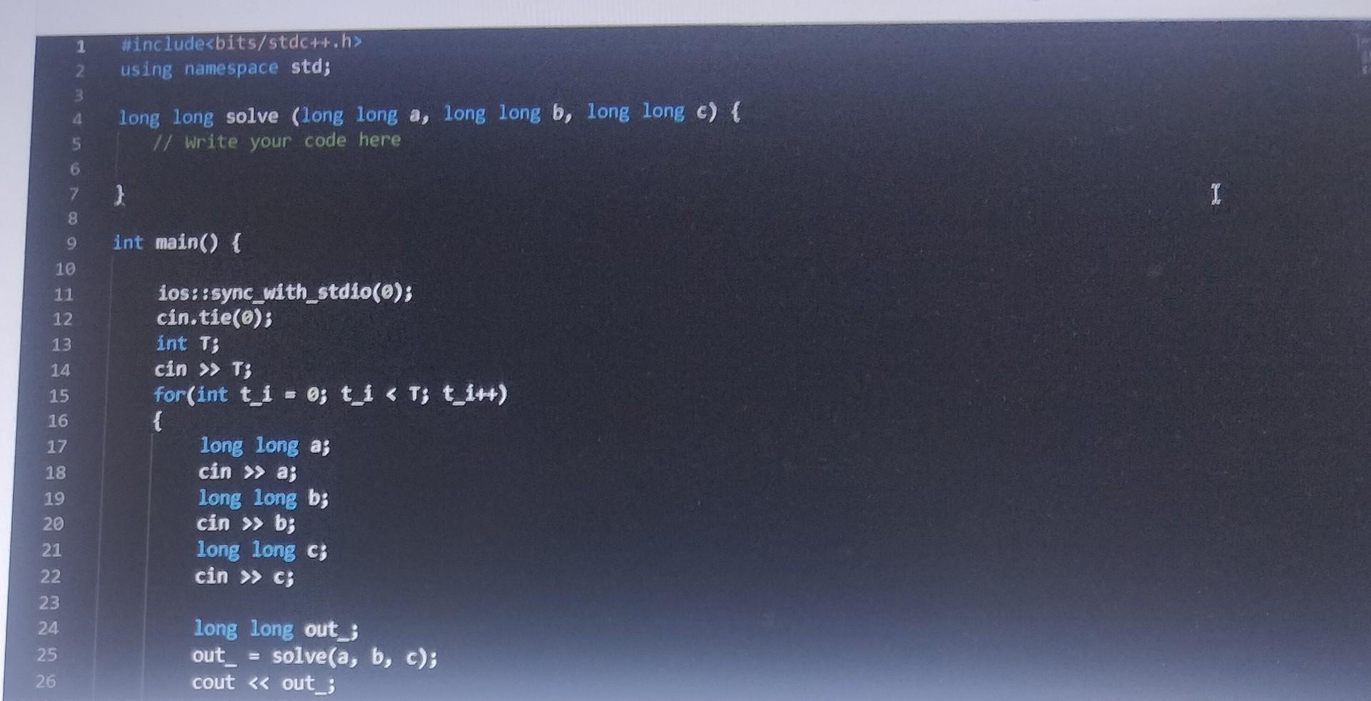 Solved Division You are given three numbers, a, b, and c. | Chegg.com