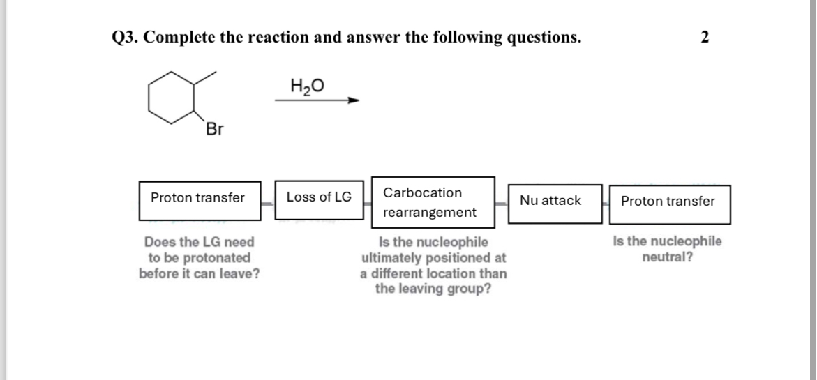 Solved Q3. ﻿Complete the reaction and answer the following | Chegg.com