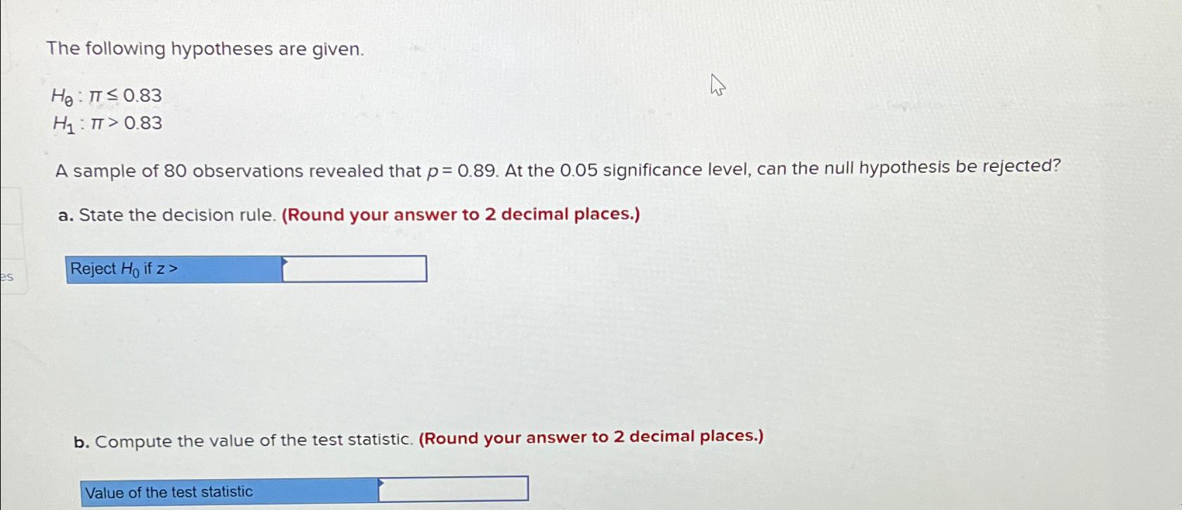 Solved The following hypotheses are | Chegg.com
