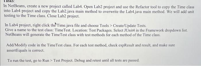 Solved In NetBeans, create a new project called Lab4. Open | Chegg.com