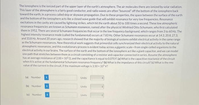 Solved The ionosphere is the ionized part of the upper layer | Chegg.com