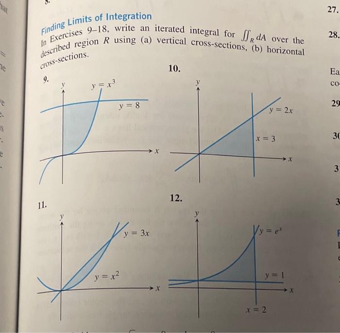 Solved Finding Limits of Integration In Exercises 9-18, | Chegg.com