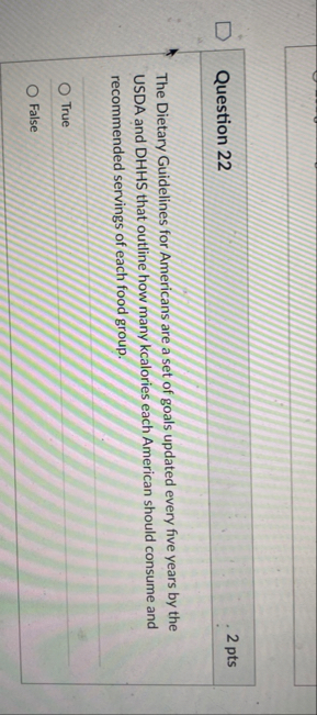 Solved Question 222 ﻿ptsThe Dietary Guidelines for Americans | Chegg.com