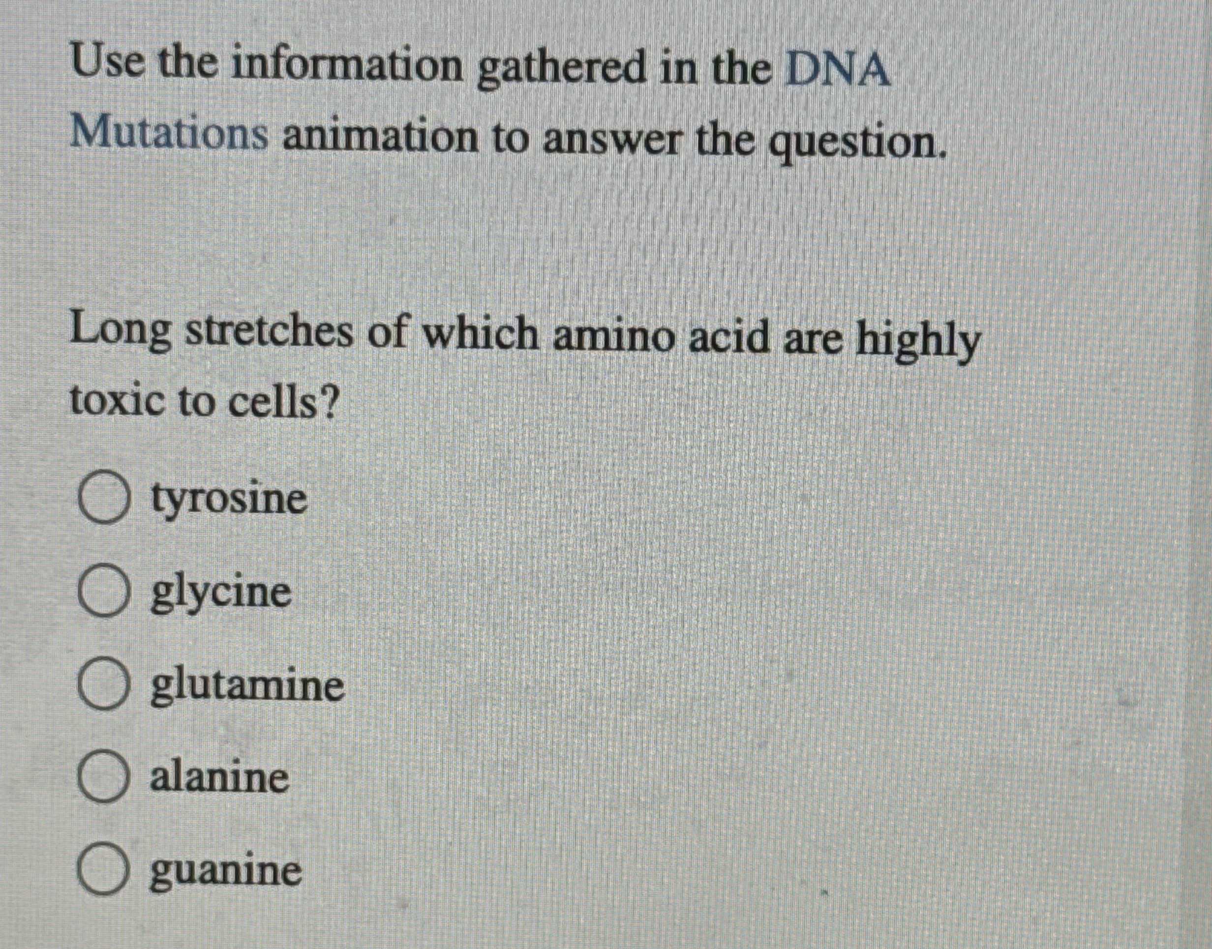 Solved Use the information gathered in the DNAMutations | Chegg.com