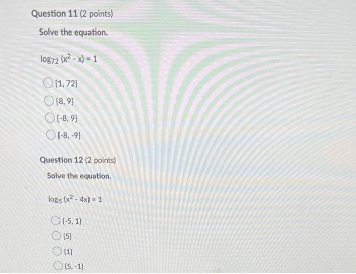 Solved Question 4 (1 point) Change the logarithmic | Chegg.com