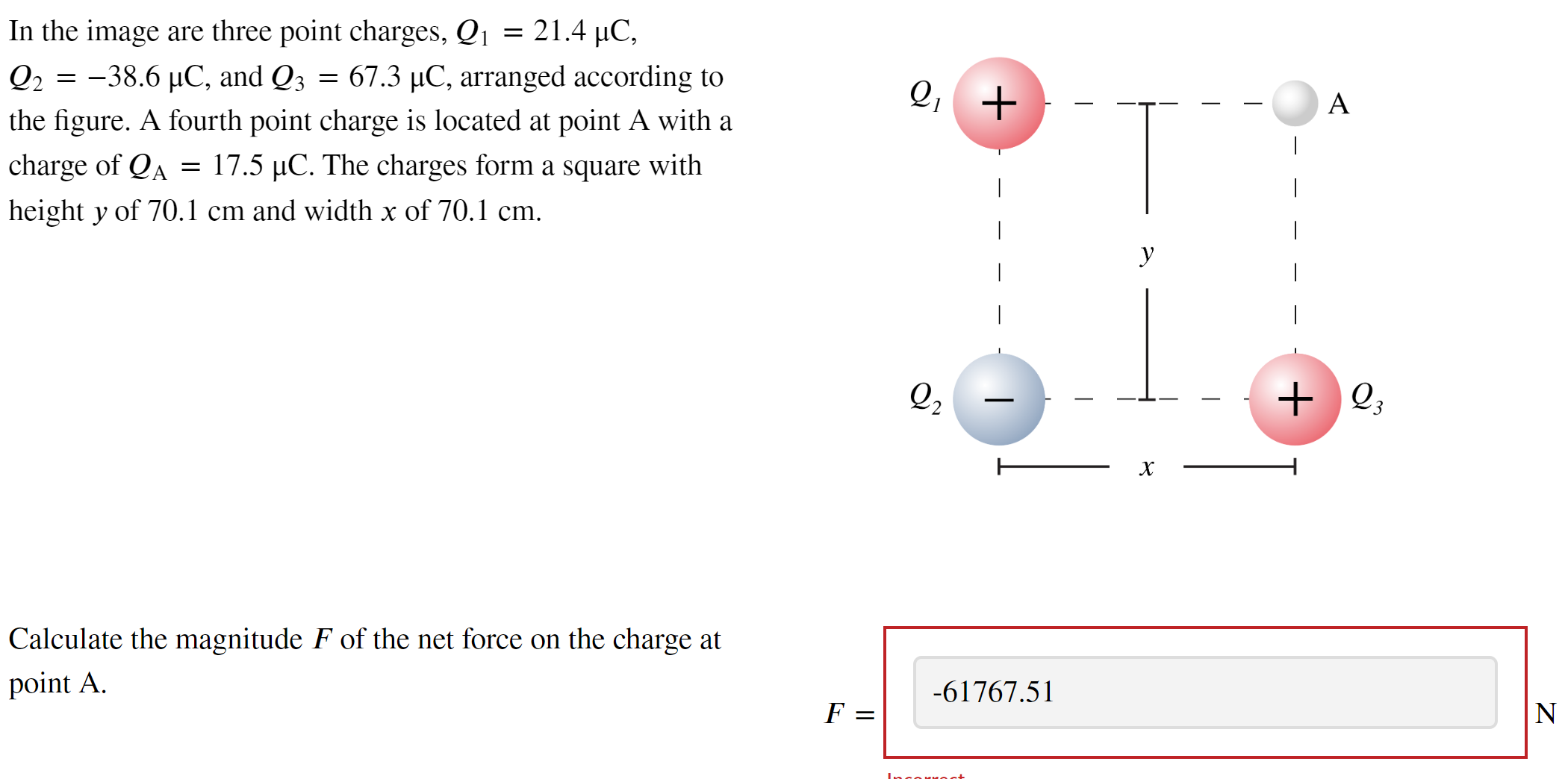 Solved In the image are three point charges, | Chegg.com