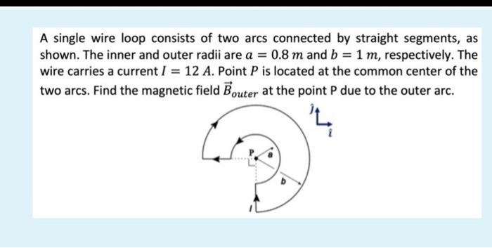 Solved A single wire loop consists of two arcs connected by | Chegg.com