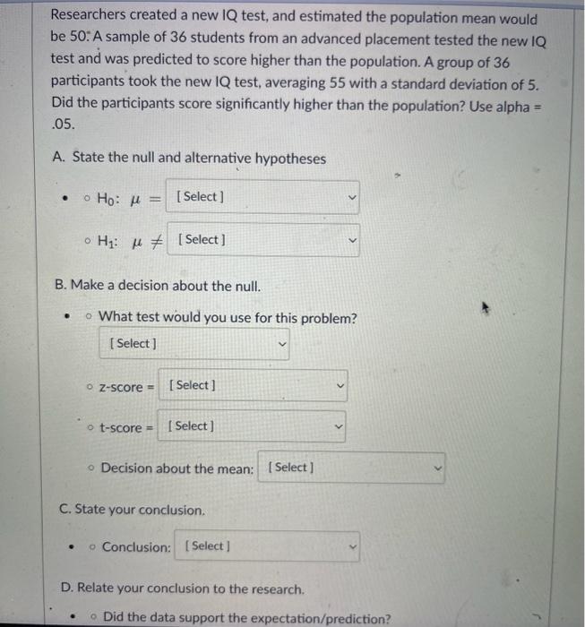 Solved Researchers created a new IQ test, and estimated the | Chegg.com