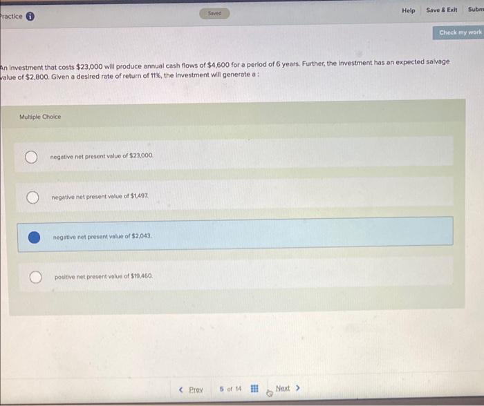 Solved Saved Help Subm Save & Exit ractice Check my work An | Chegg.com