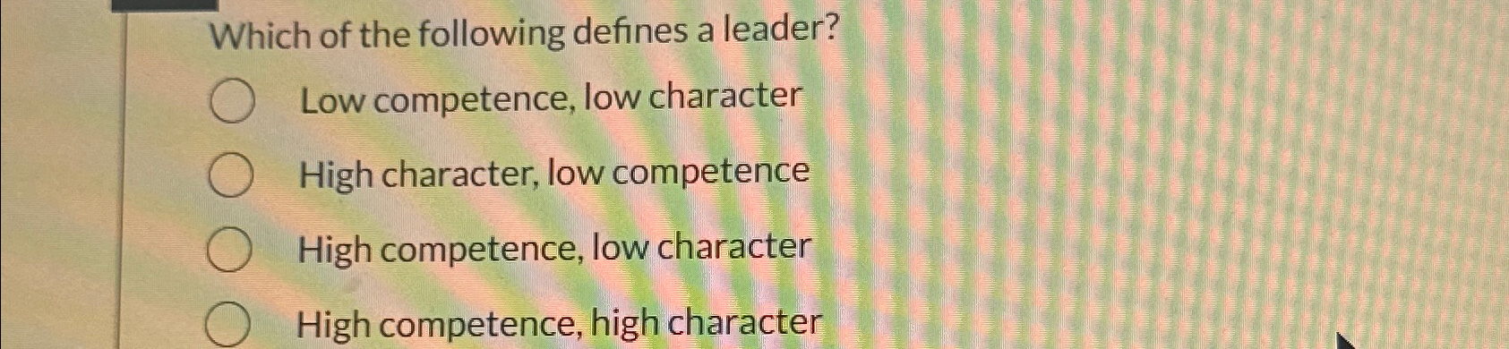 Solved Which of the following defines a leader?Low | Chegg.com