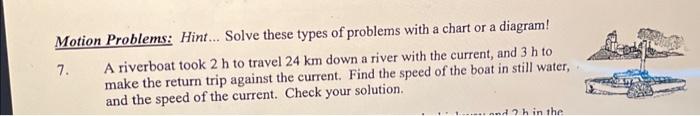 Solved Motion Problems: Hint... Solve these types of | Chegg.com