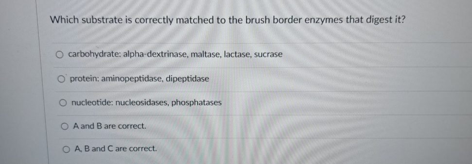 Solved Which substrate is correctly matched to the brush | Chegg.com