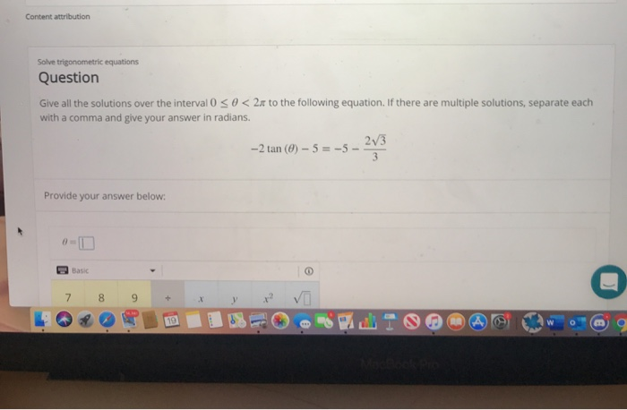 Solved Content attribution Solve trigonometric equations | Chegg.com