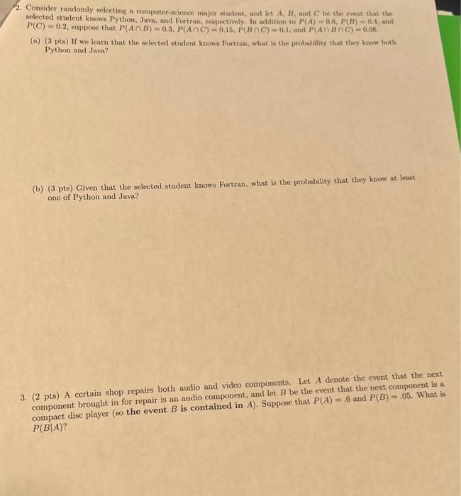 Solved 2. Consider randomly seleeting a computer-science | Chegg.com