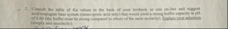 Pre-Lab Calculating pH and Beffer Capacity161q,-2. | Chegg.com