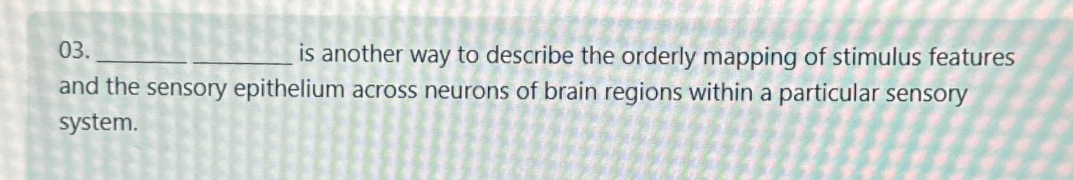 Solved is another way to describe the orderly mapping of | Chegg.com