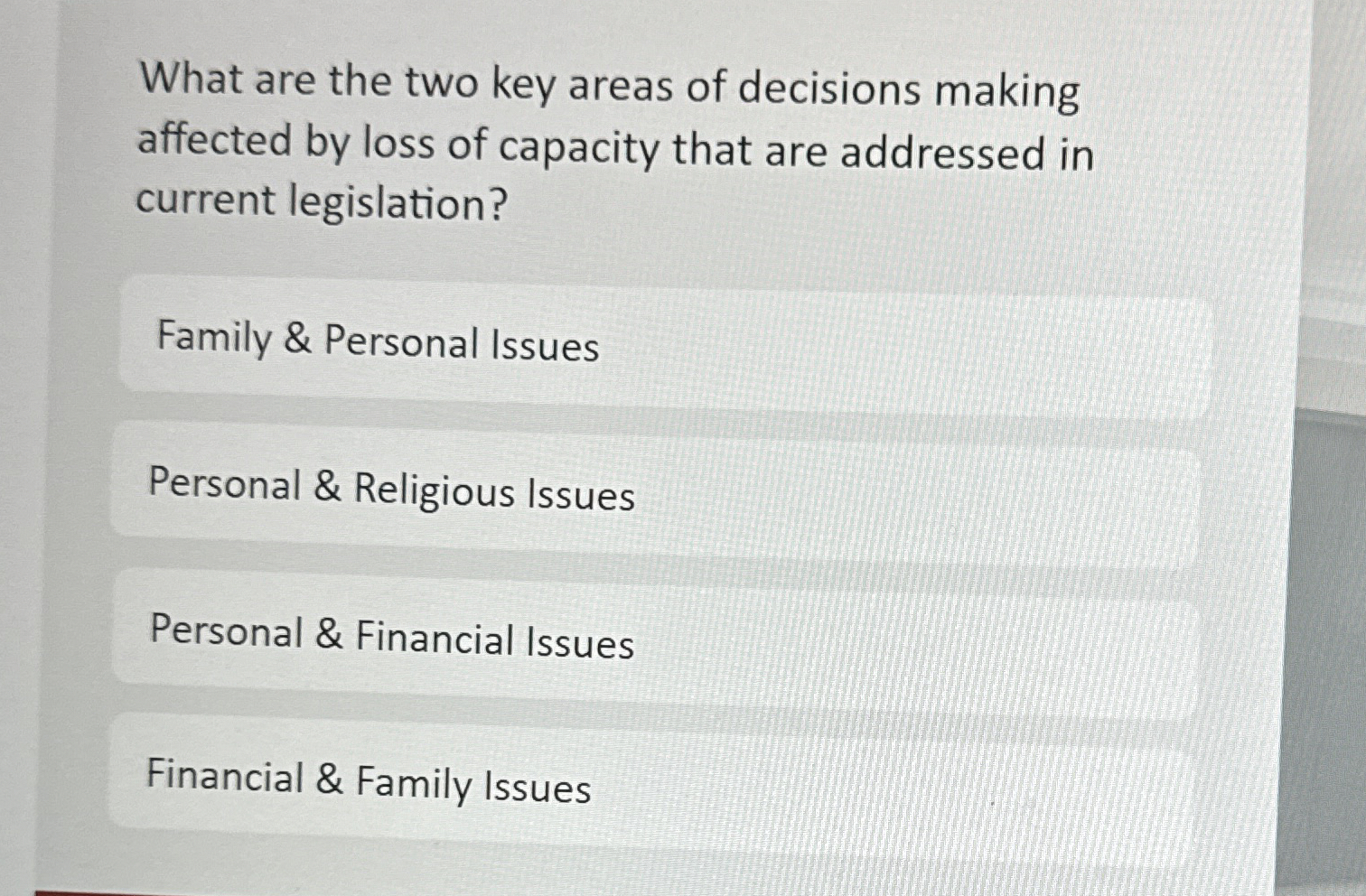 Solved What are the two key areas of decisions making | Chegg.com