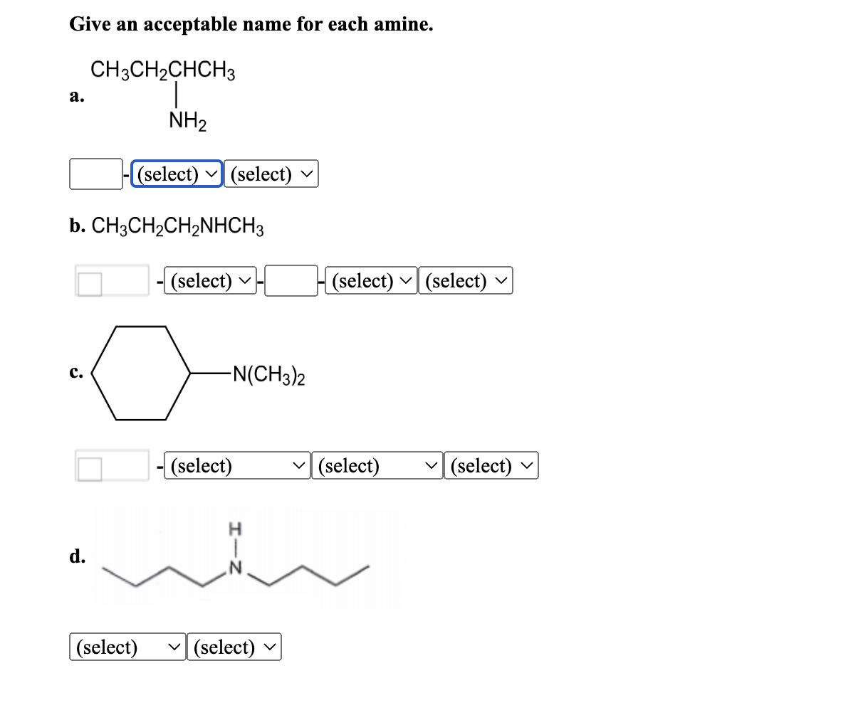 Solved Give an acceptable name for each | Chegg.com