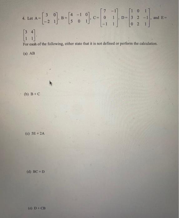 Solved 4. Let | Chegg.com