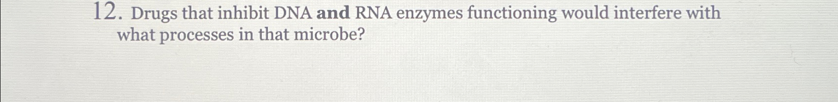 Solved Drugs that inhibit DNA and RNA enzymes functioning | Chegg.com