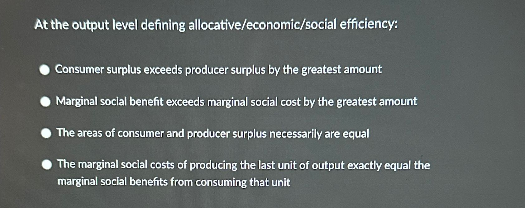Solved At the output level defining | Chegg.com