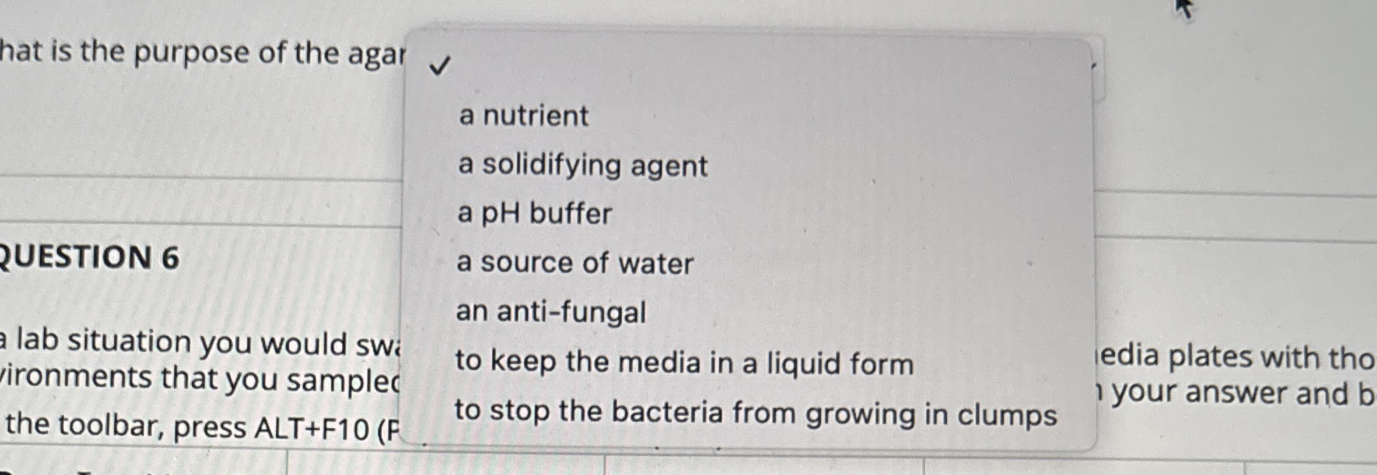 Solved hat is the purpose of the agara nutrienta solidifying | Chegg.com