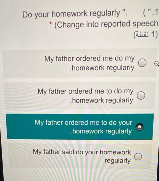 Solved Do your homework regularly". (".1 (Change into | Chegg.com
