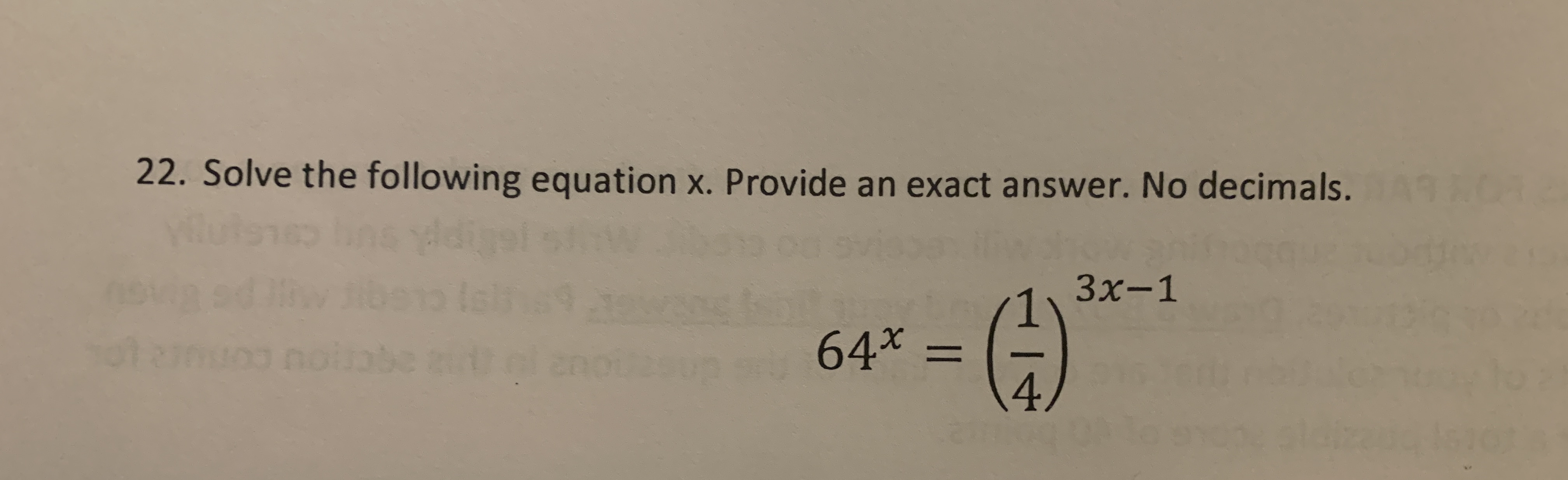 Solved Solve the following equation x. ﻿Provide an exact | Chegg.com