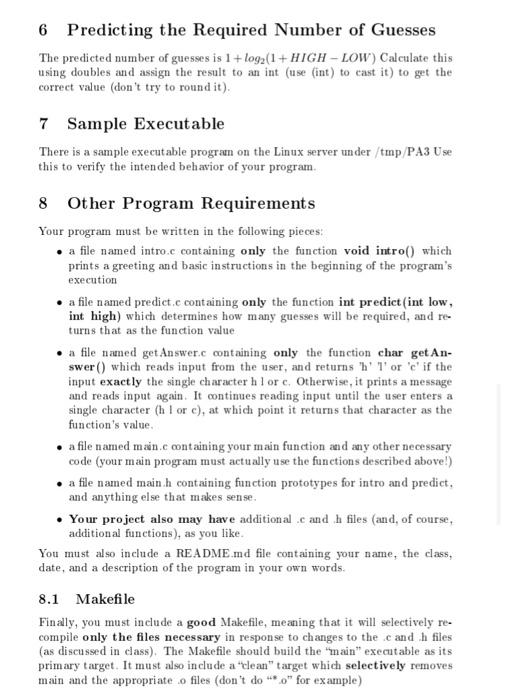 Solved This is a reverse guessing game written im C where | Chegg.com