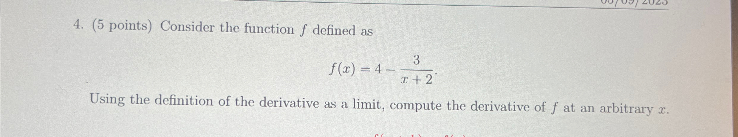 Solved (5 points) Consider the function f defined | Chegg.com Solved (5 points) Consider the function f defined | Chegg.com