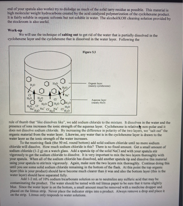 Solved In this experiment we will prepare cyclohexene from | Chegg.com